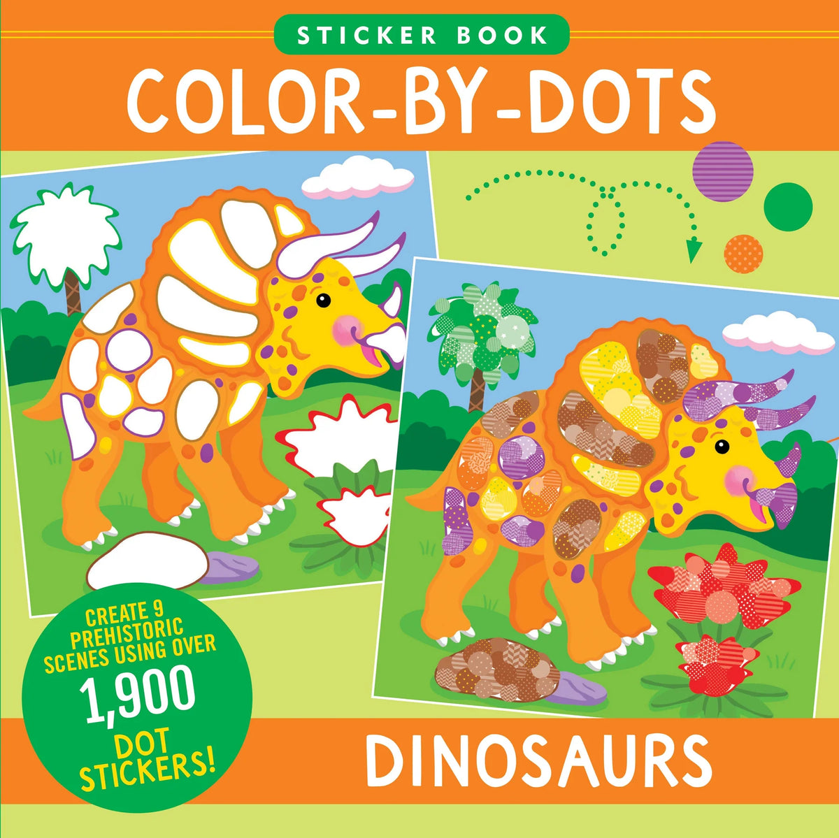 Color-By-Dots Sticker Book - Dinosaurs – Jacque Michelle