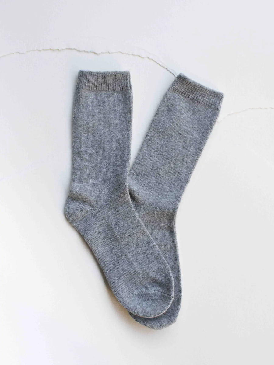 Wool Cashmere Socks in Grey – Jacque Michelle