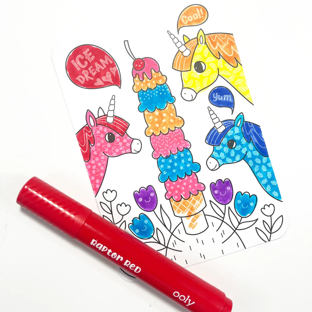 Undercover Art Hidden Pattern Coloring Activity Art Cards - Unicorn Fr ...