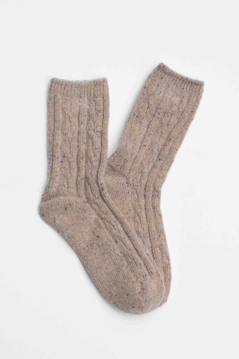 Wool Blend Speckled Socks in Mocha – Jacque Michelle
